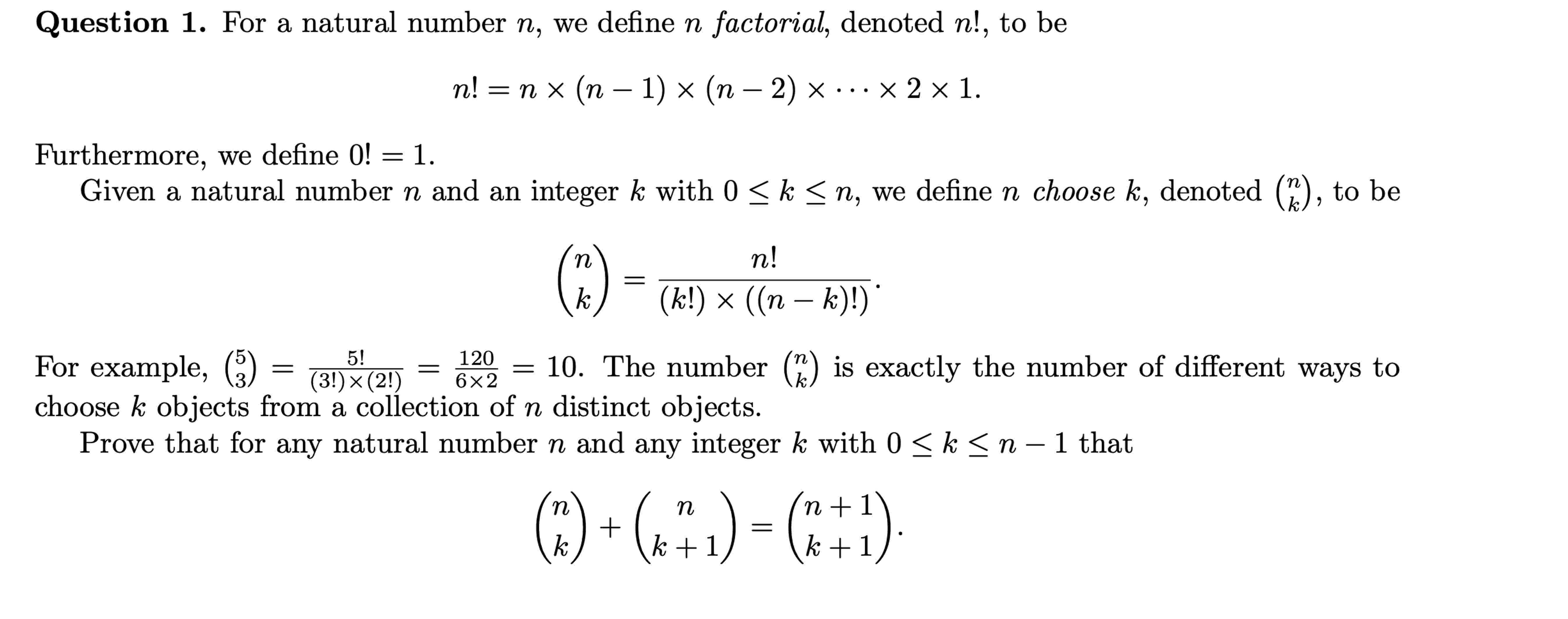 Solved Question 1. ﻿For a natural number n, ﻿we define n | Chegg.com