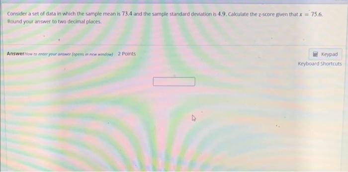 Solved Consider a set of data in which the sample mean is | Chegg.com