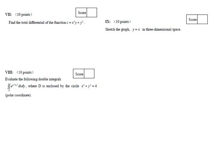 Solved Find the total differential of the function z=x3y+y2. | Chegg.com