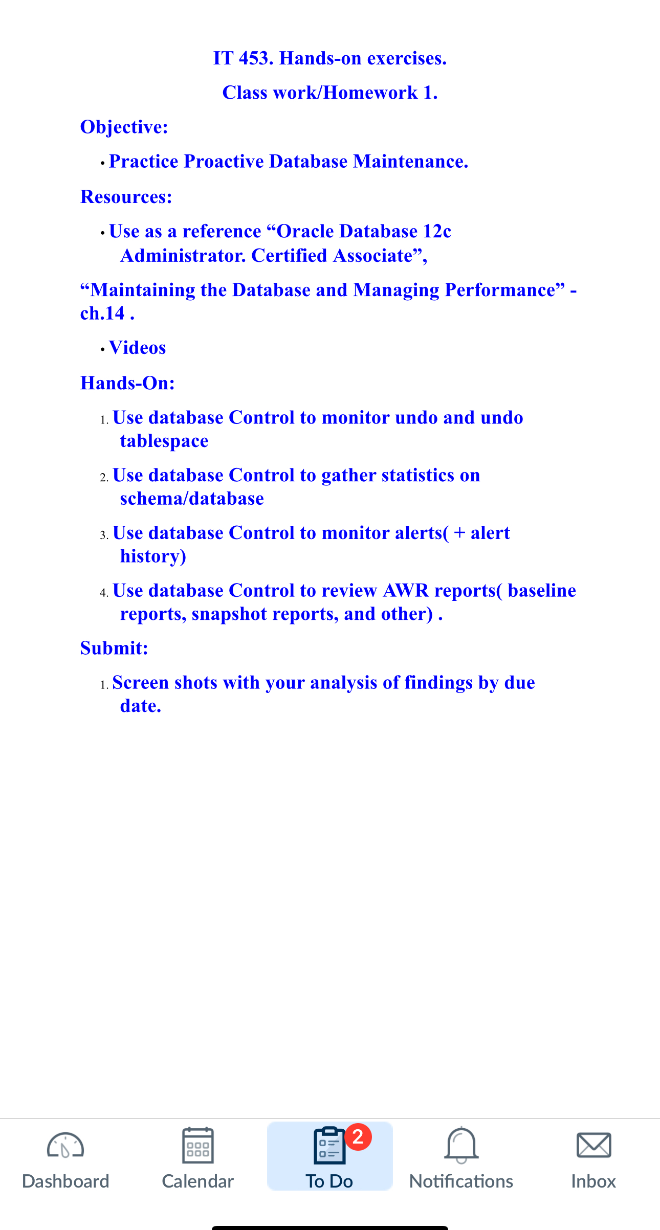 IT 453. ﻿Hands-on exercises.Class work/Homework | Chegg.com