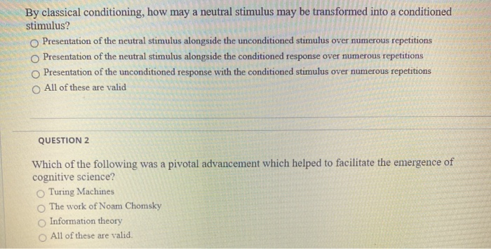 Solved By classical conditioning, how may a neutral stimulus | Chegg.com