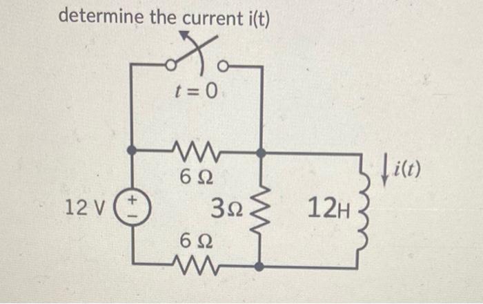 Solved determine the current i(t) | Chegg.com