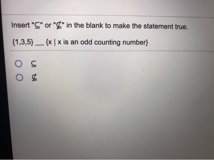 Solved insert c or c in blank to make the statement true | Chegg.com