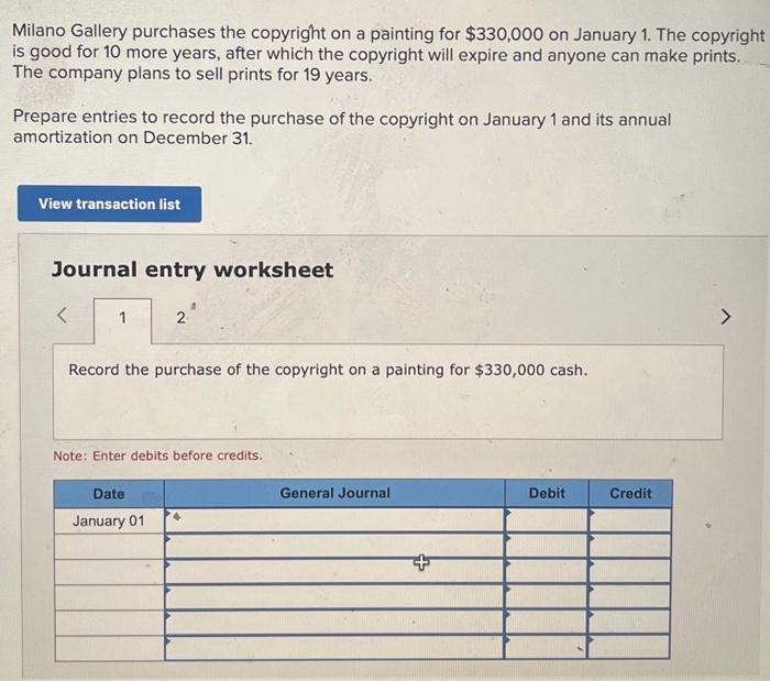 Solved Milano Gallery purchases the copyright on a painting | Chegg.com
