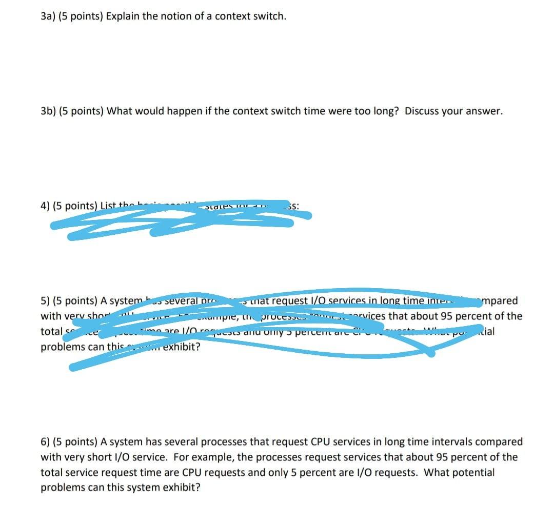 Solved 3a) (5 points) Explain the notion of a context | Chegg.com