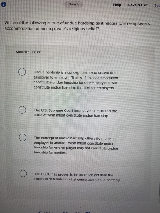 Solved Help Save & Exit Sub Which of the following is true | Chegg.com