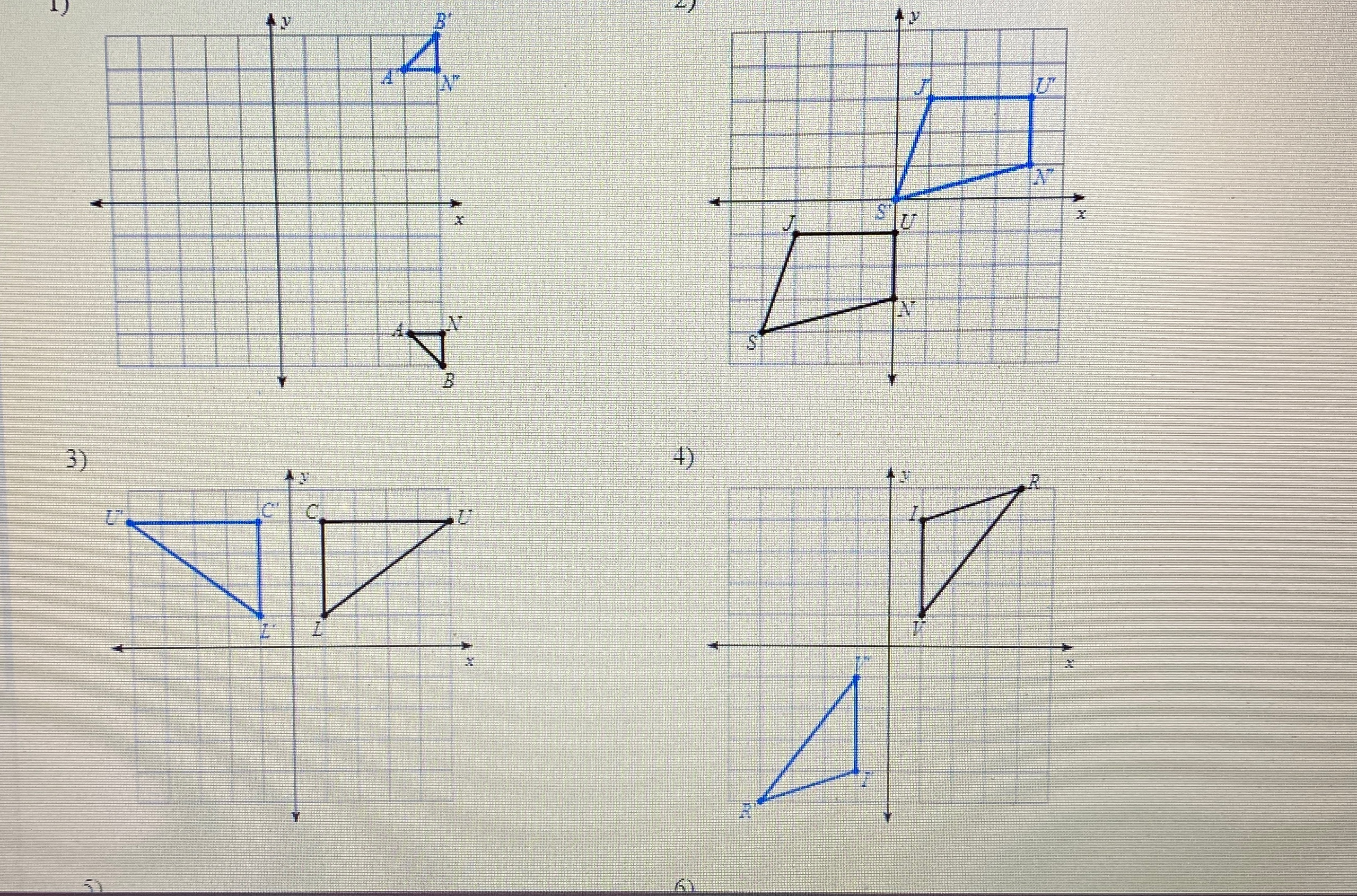 Solved Transformations: write a rule to describe each | Chegg.com