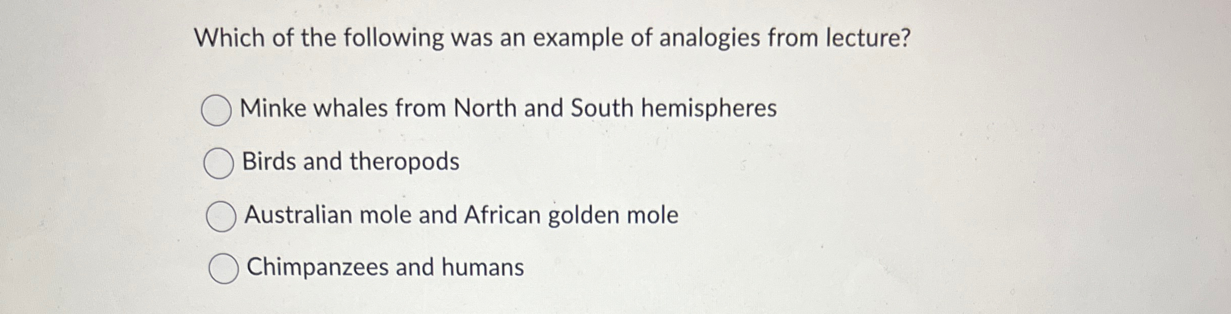 Solved Which of the following was an example of analogies | Chegg.com
