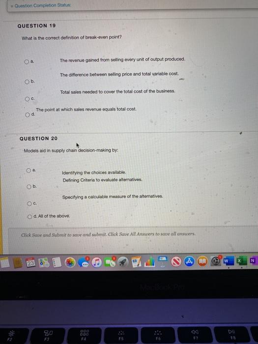 Solved Question Completion Status QUESTION 19 What is the | Chegg.com