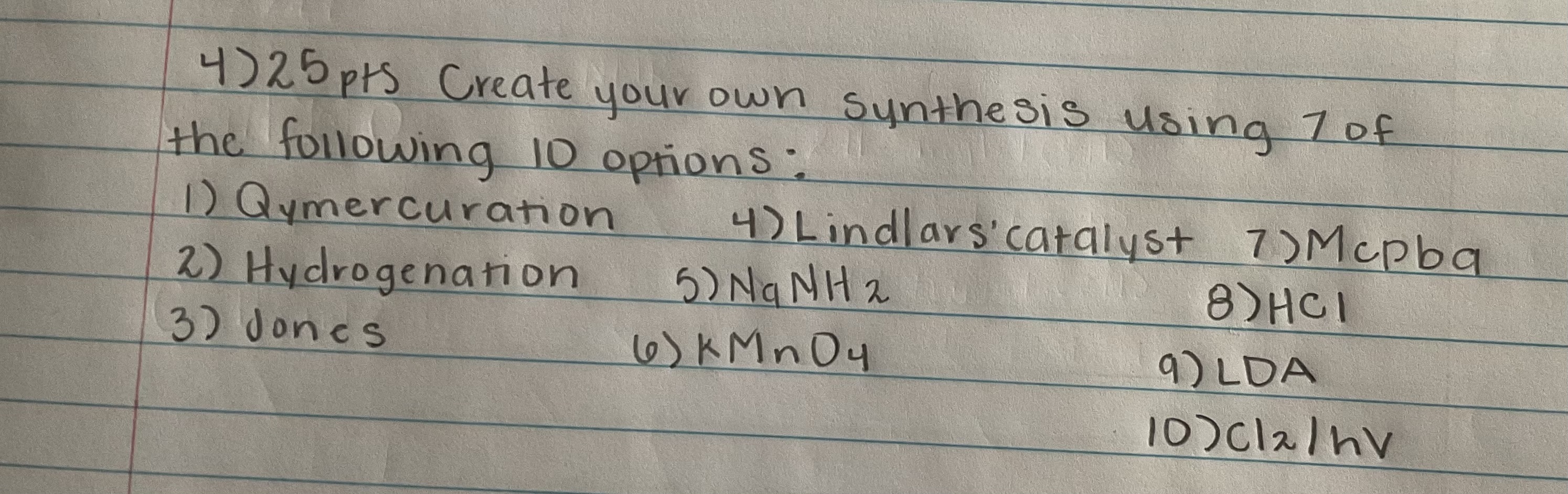 Solved 25 ﻿pts Create your own synthesis using 7 ﻿ofthe | Chegg.com