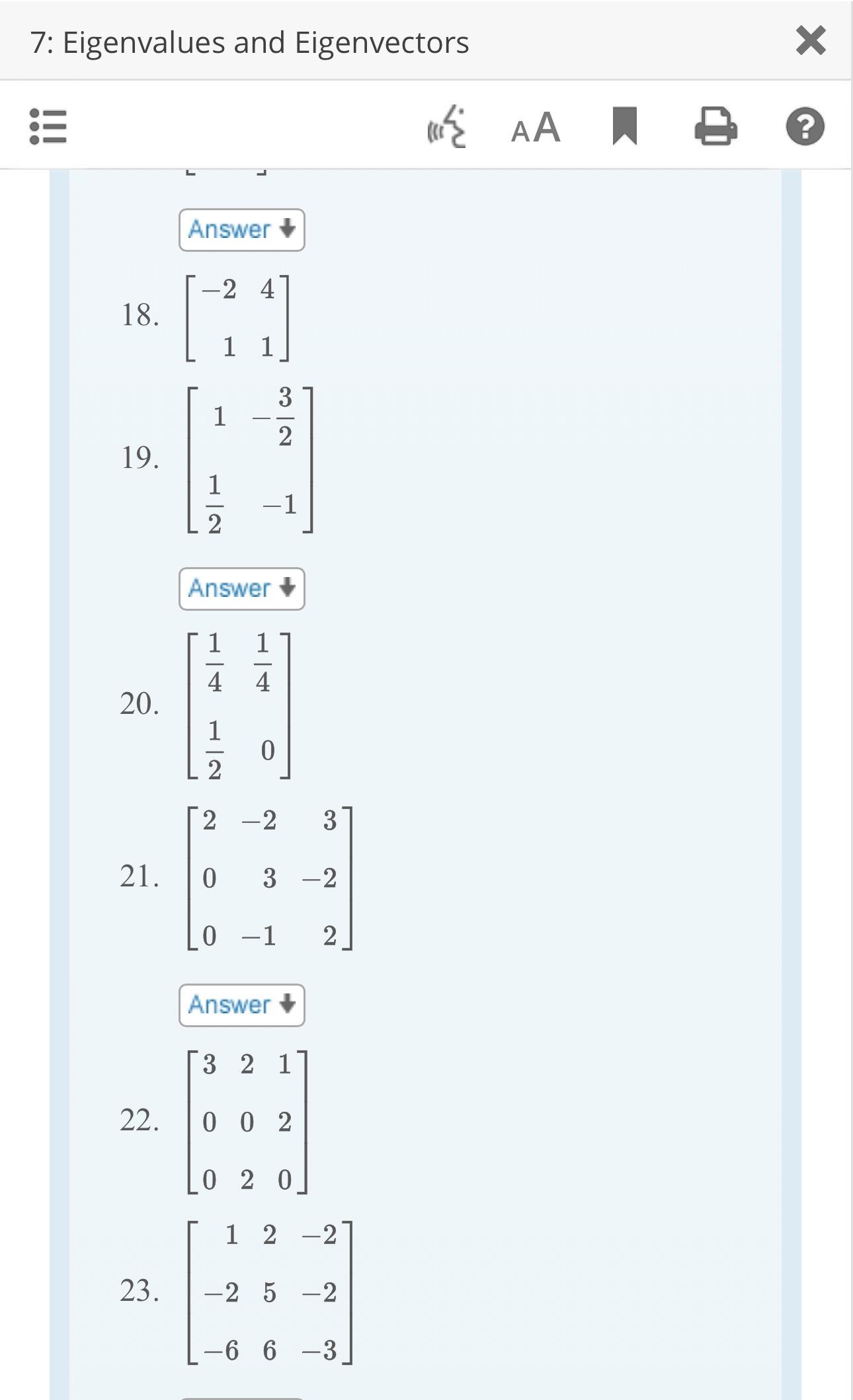 Solved 7: Eigenvalues and | Chegg.com