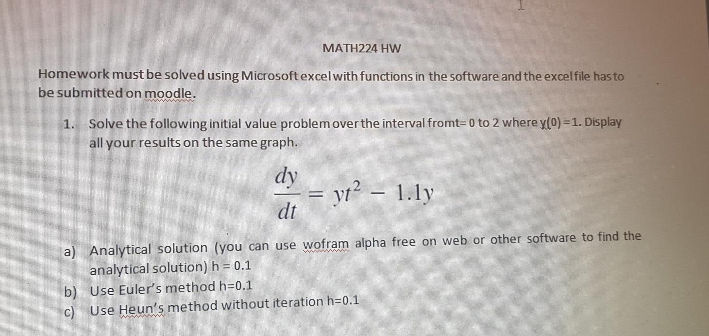Solved please solve with Excel and please give a detailed | Chegg.com