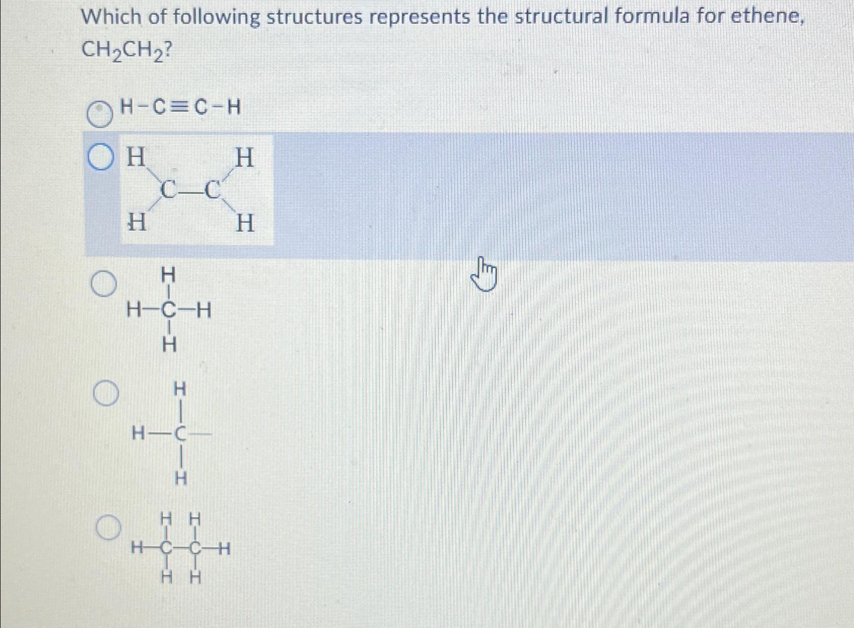 Solved Which of following structures represents the | Chegg.com