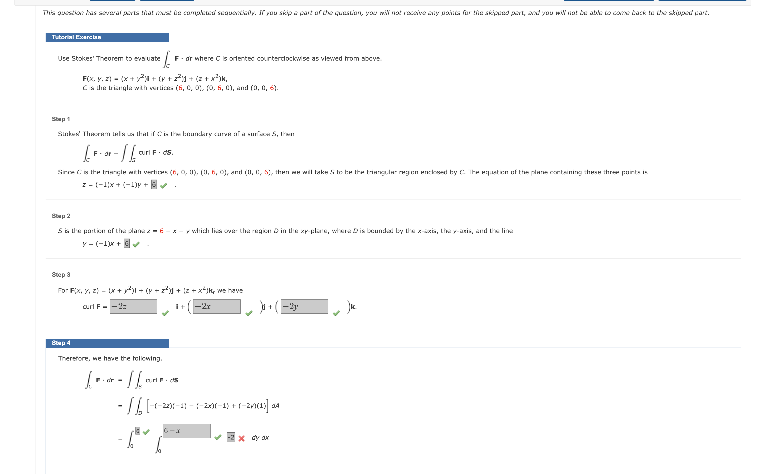 Solved Tutorial ExerciseUse Stokes' Theorem to evaluate | Chegg.com