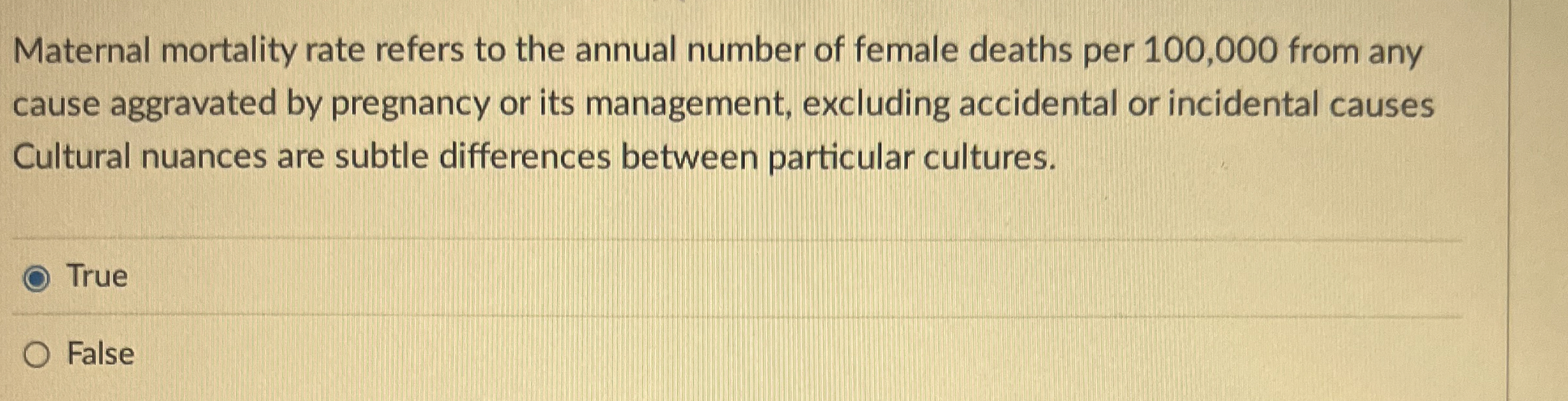Solved Maternal mortality rate refers to the annual number | Chegg.com