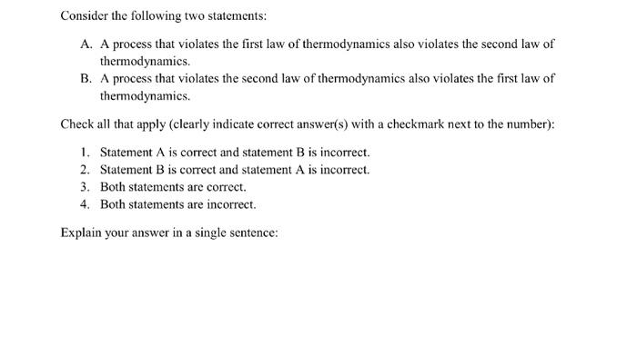 Solved Consider the following two statements: A. A process | Chegg.com