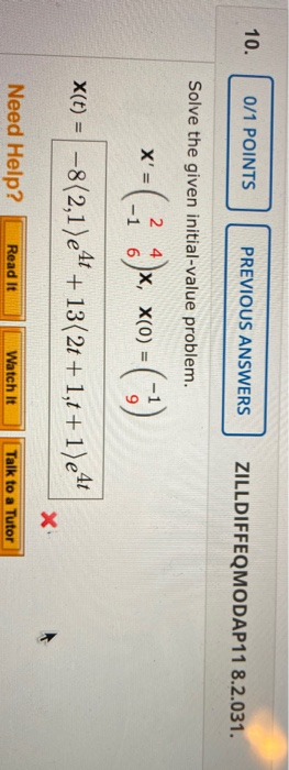 Solved 0/1 POINTS PREVIOUS ANSWERS ZILLDIFFEQMODAP11 | Chegg.com