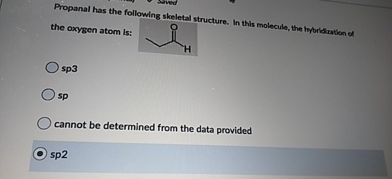 Solved Propanal has the following skeletal structure. In | Chegg.com
