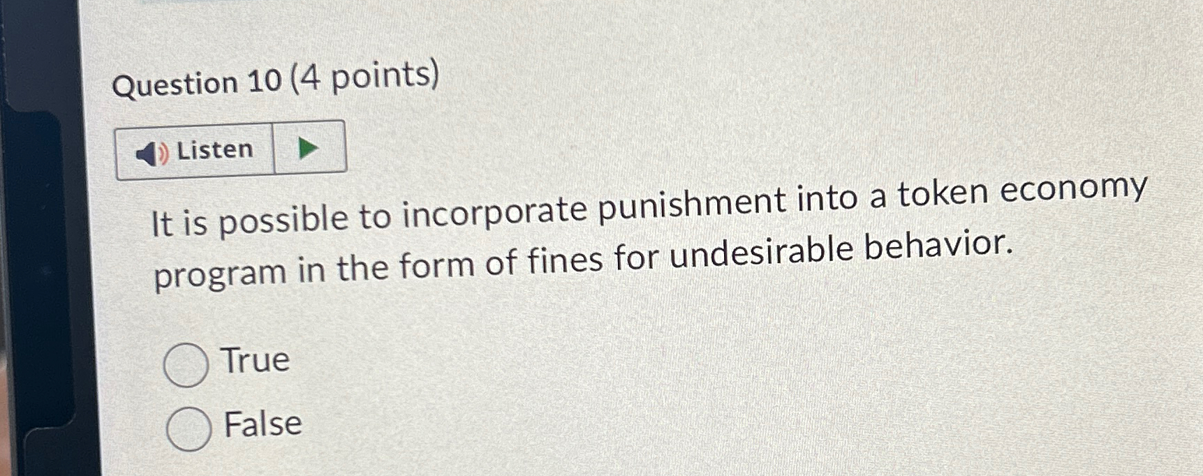Solved Question 10 (4 ﻿points)ListenIt is possible to | Chegg.com