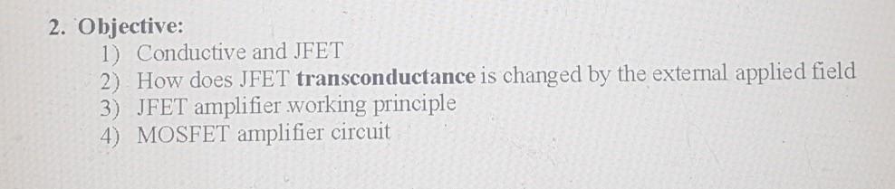 Solved a) explain how the FET transconductance is changed by | Chegg.com