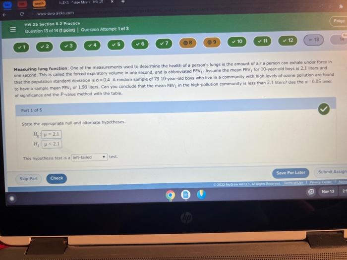 Solved Measuring Iung function: One of the measurements used | Chegg.com