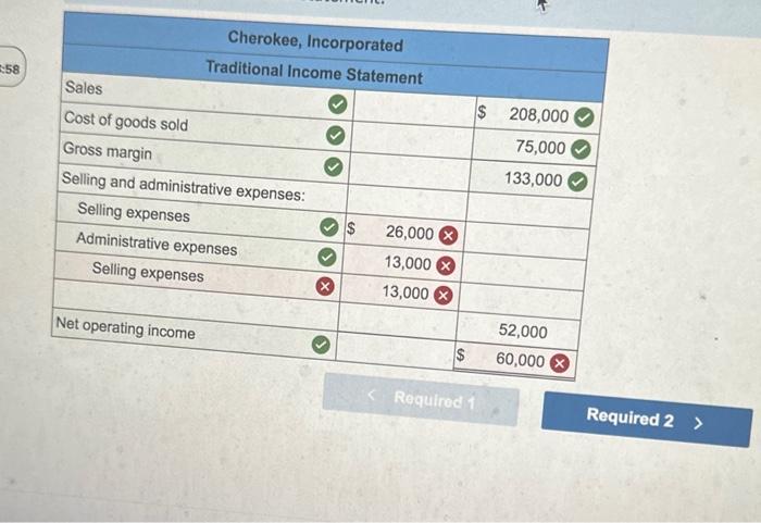 Solved Required: 1. Prepare a traditional income statement. | Chegg.com