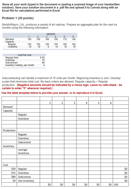 Solved Show all your work (typed in the document or pasting | Chegg.com