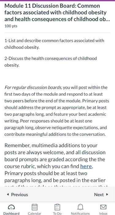 Solved Module 11 Discussion Board: Common factors associated | Chegg.com