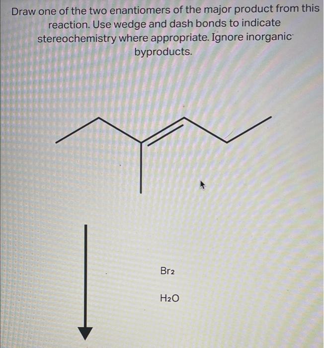 [Solved]: Draw one of the two enantiomers of the major prod