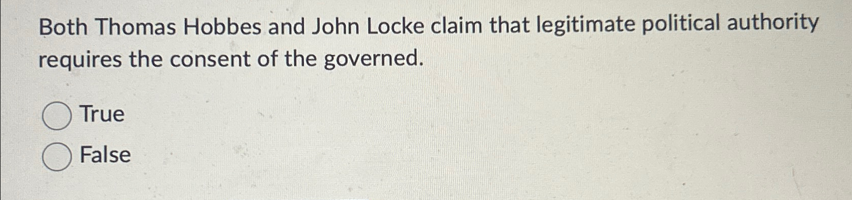 Solved Both Thomas Hobbes and John Locke claim that | Chegg.com