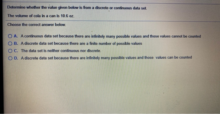 Solved Determine whether the value given below is from a | Chegg.com