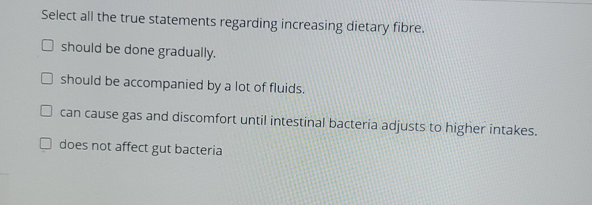 Solved Select all the true statements regarding increasing | Chegg.com