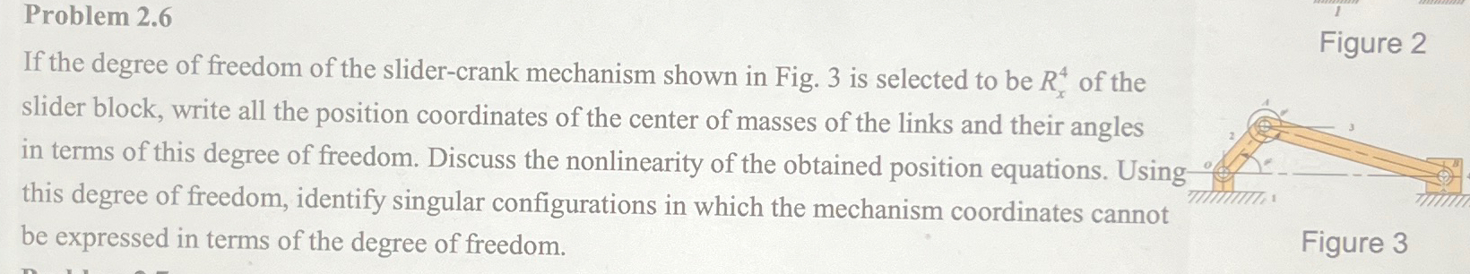 Solved Problem 2.6Figure 2If the degree of freedom of the | Chegg.com