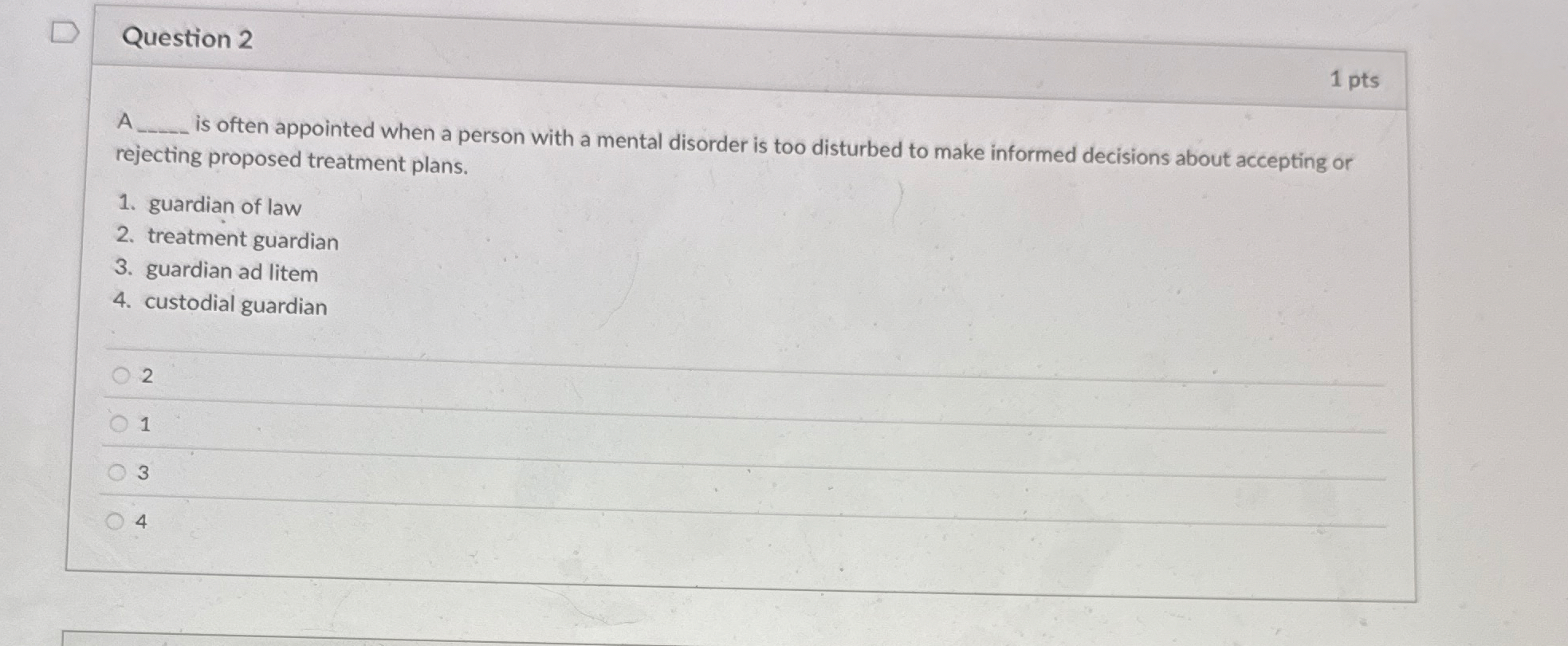 Solved Question 21 ﻿ptsA q, ﻿is often appointed when a | Chegg.com