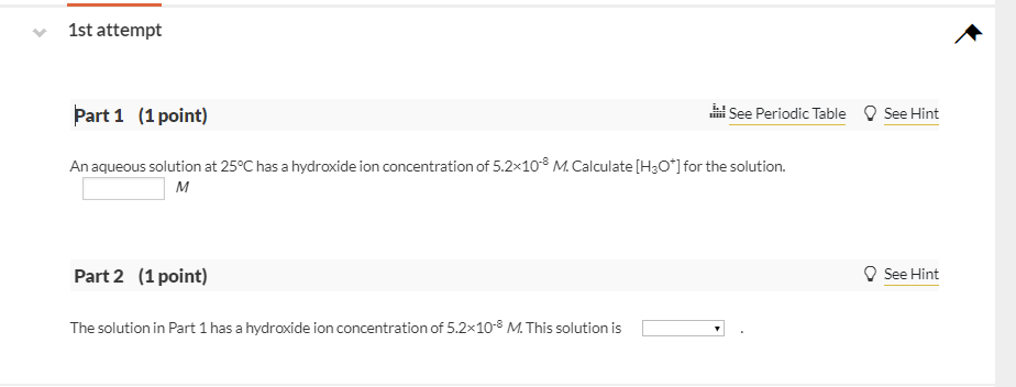 Solved 1st attemptPart 1 (1 ﻿point)An aqueous solution at | Chegg.com