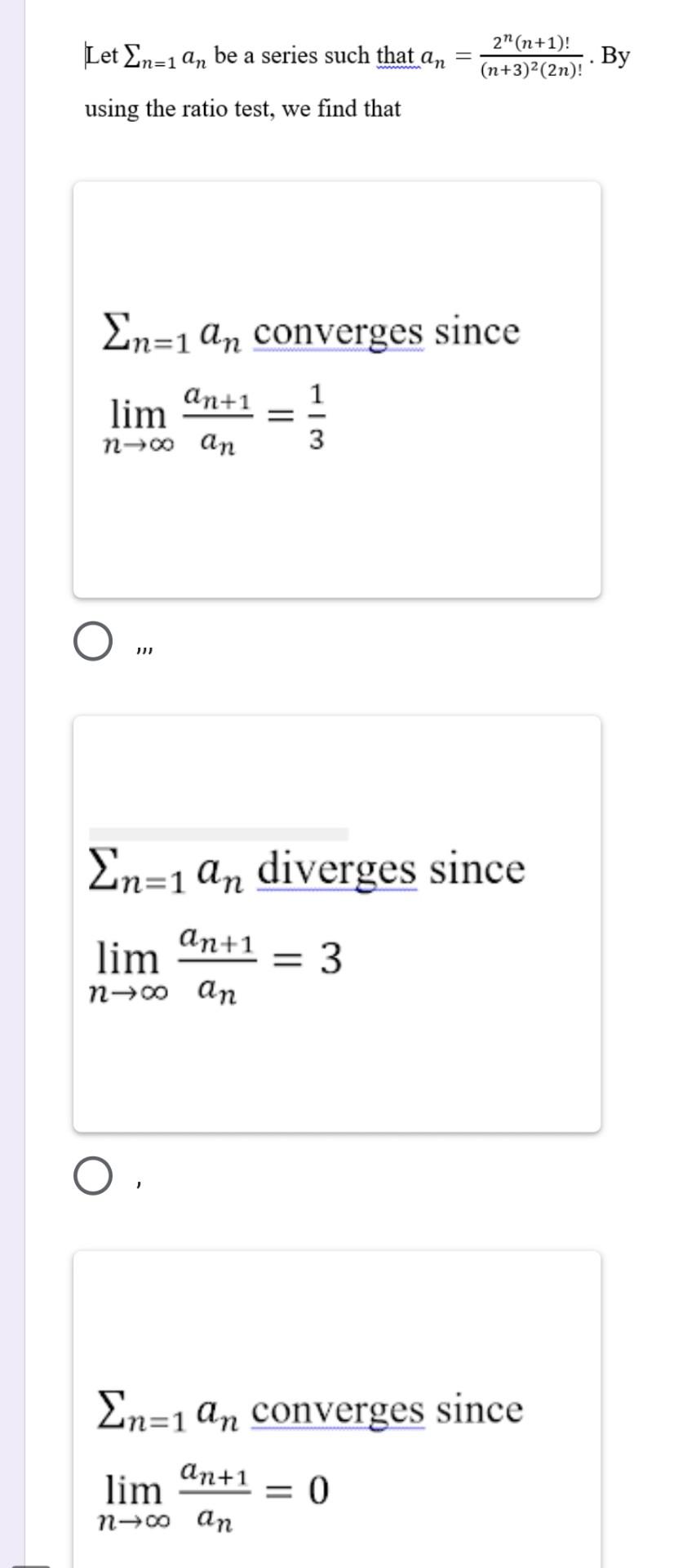 Solved Series By Using The Limit Comparison Test Lct