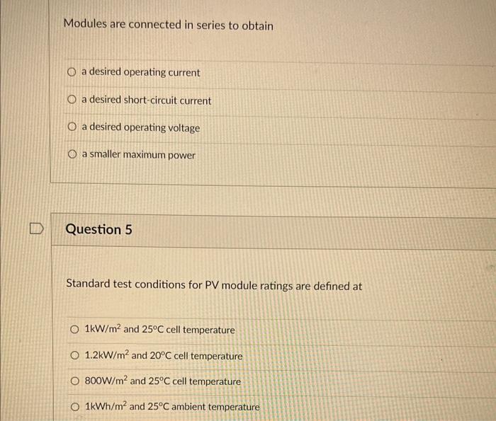 Solved Modules are connected in series to obtain a desired | Chegg.com