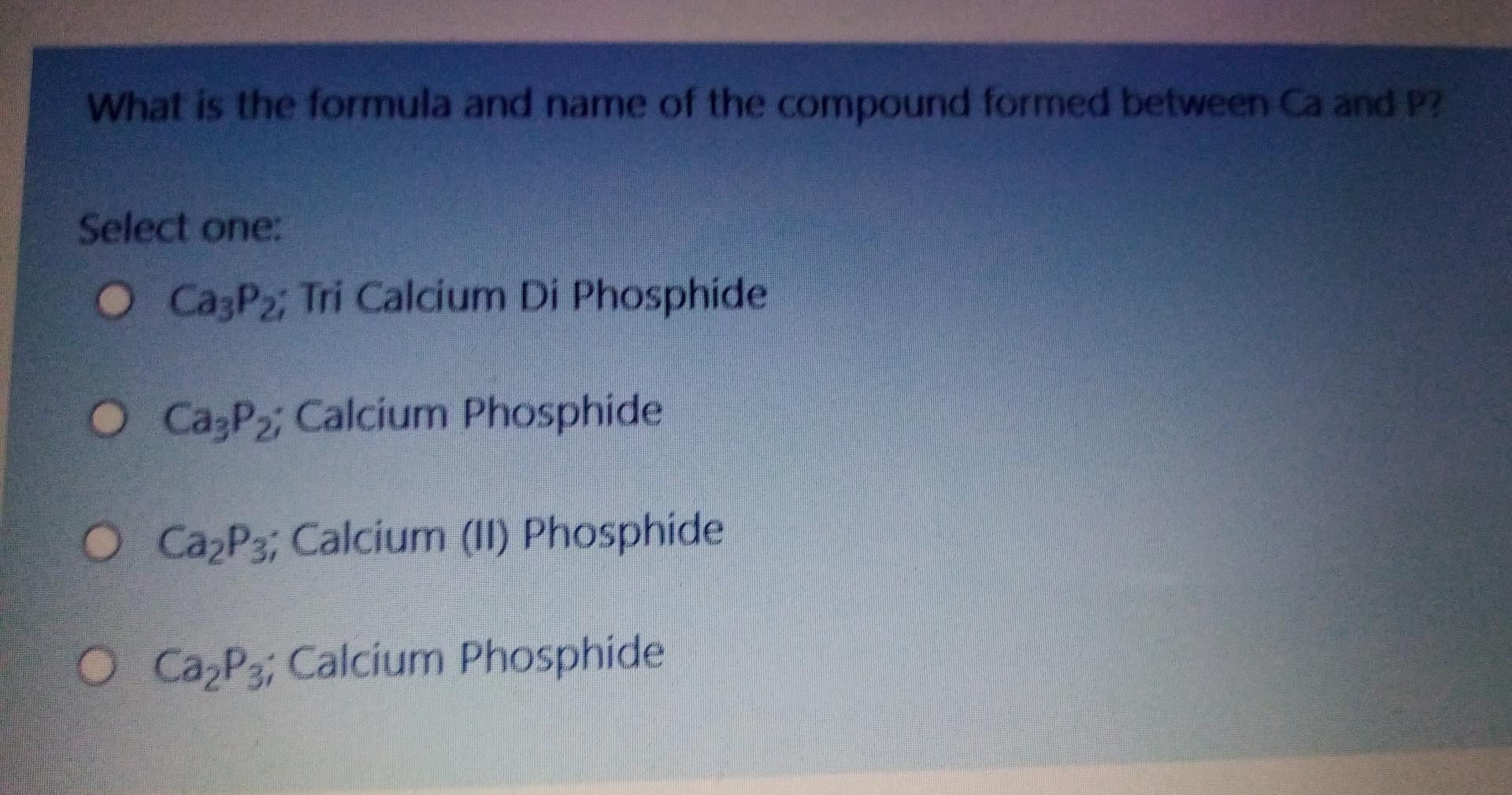 Solved What is the formula and name of the compound formed | Chegg.com