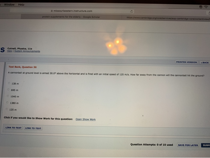 Solved = Window Help missouriwestern.instructure.com protein | Chegg.com