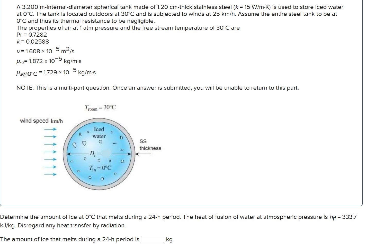 Solved A 3.200 ﻿m-internal-diameter spherical tank made of | Chegg.com