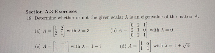 Solved Section A.3 Exercises 18. Determine whether or not | Chegg.com