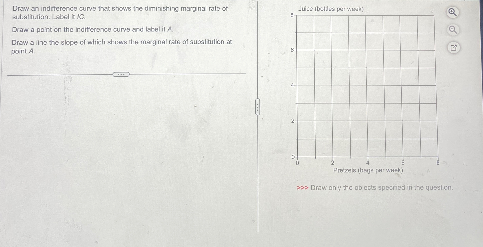 Solved Draw an indifference curve that shows the diminishing | Chegg.com
