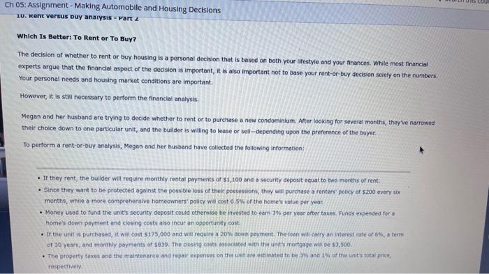 Solved Ch 05: Assignment - Making Automobile and Housing | Chegg.com