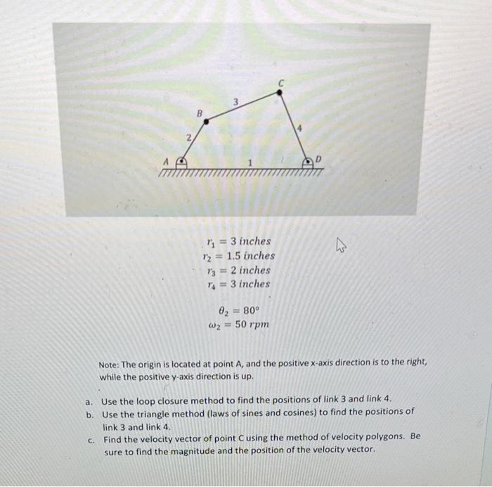 Solved (30 points) The drawing below shows a linkage that | Chegg.com