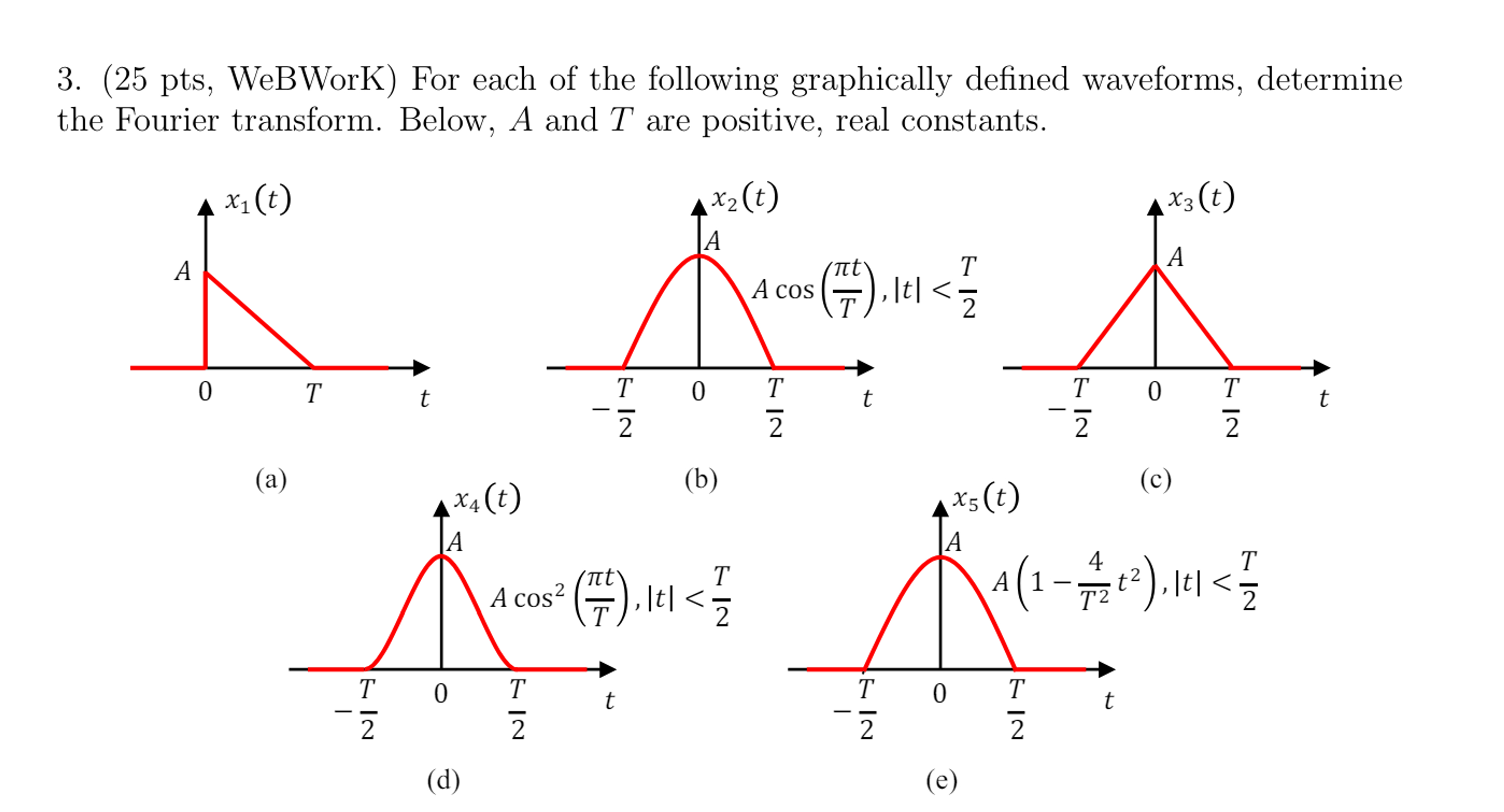 Solved (25 ﻿pts, ﻿WeBWorK) ﻿For each of the following | Chegg.com