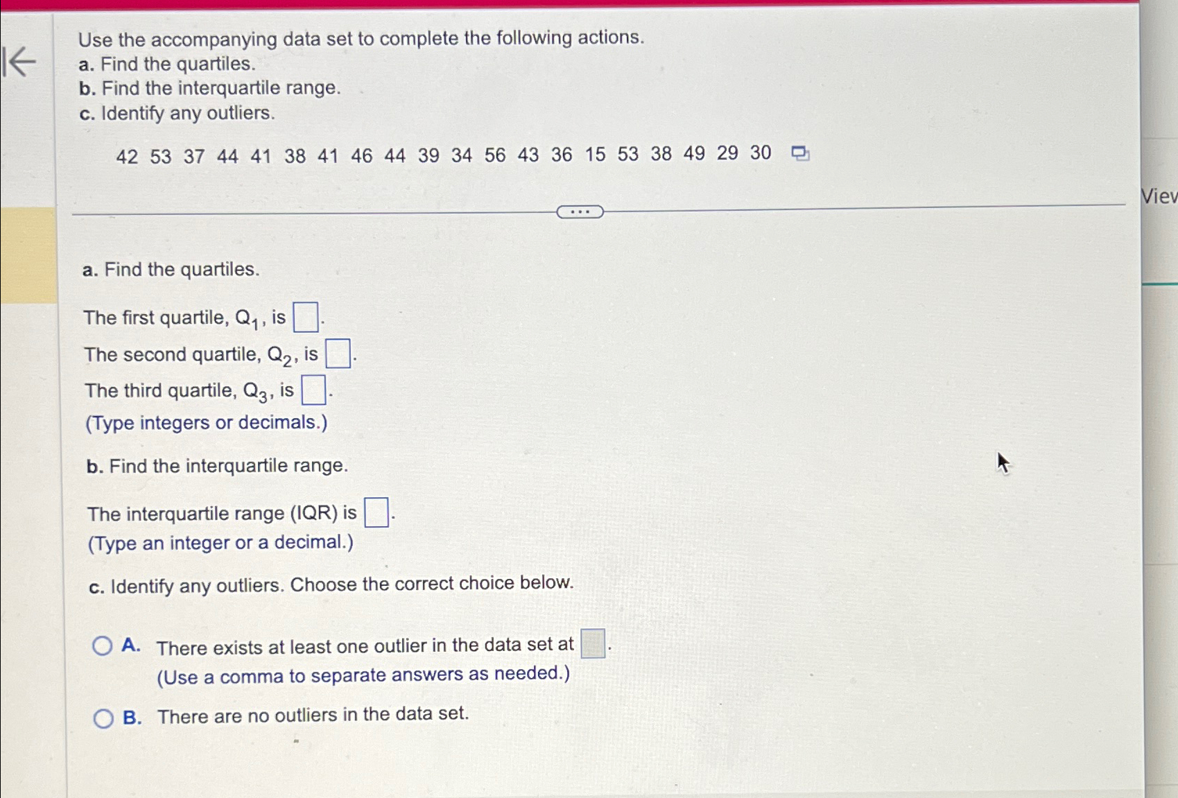 Use the accompanying data set to complete the | Chegg.com
