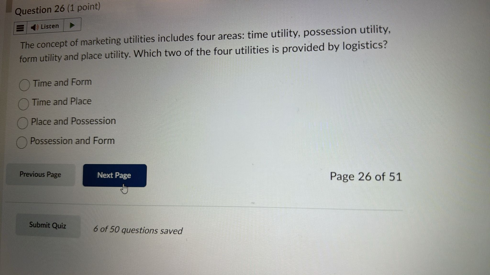 Solved Question 26 (1 ﻿point)The concept of marketing | Chegg.com