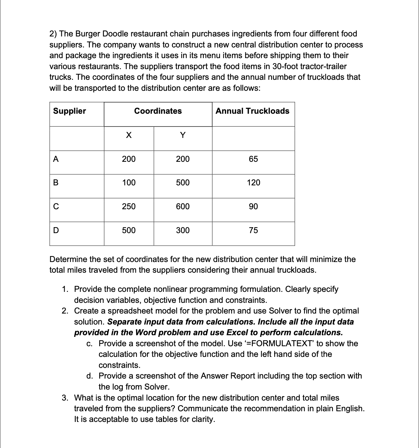 2) ﻿The Burger Doodle restaurant chain purchases | Chegg.com