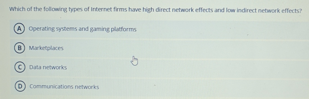 Solved Which of the following types of Internet firms have | Chegg.com