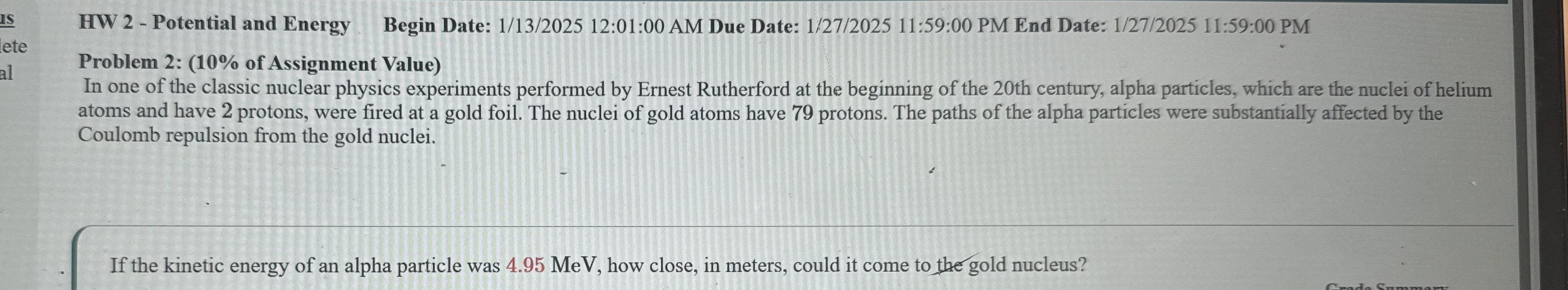 In one of the classic nuclear physics experiments | Chegg.com